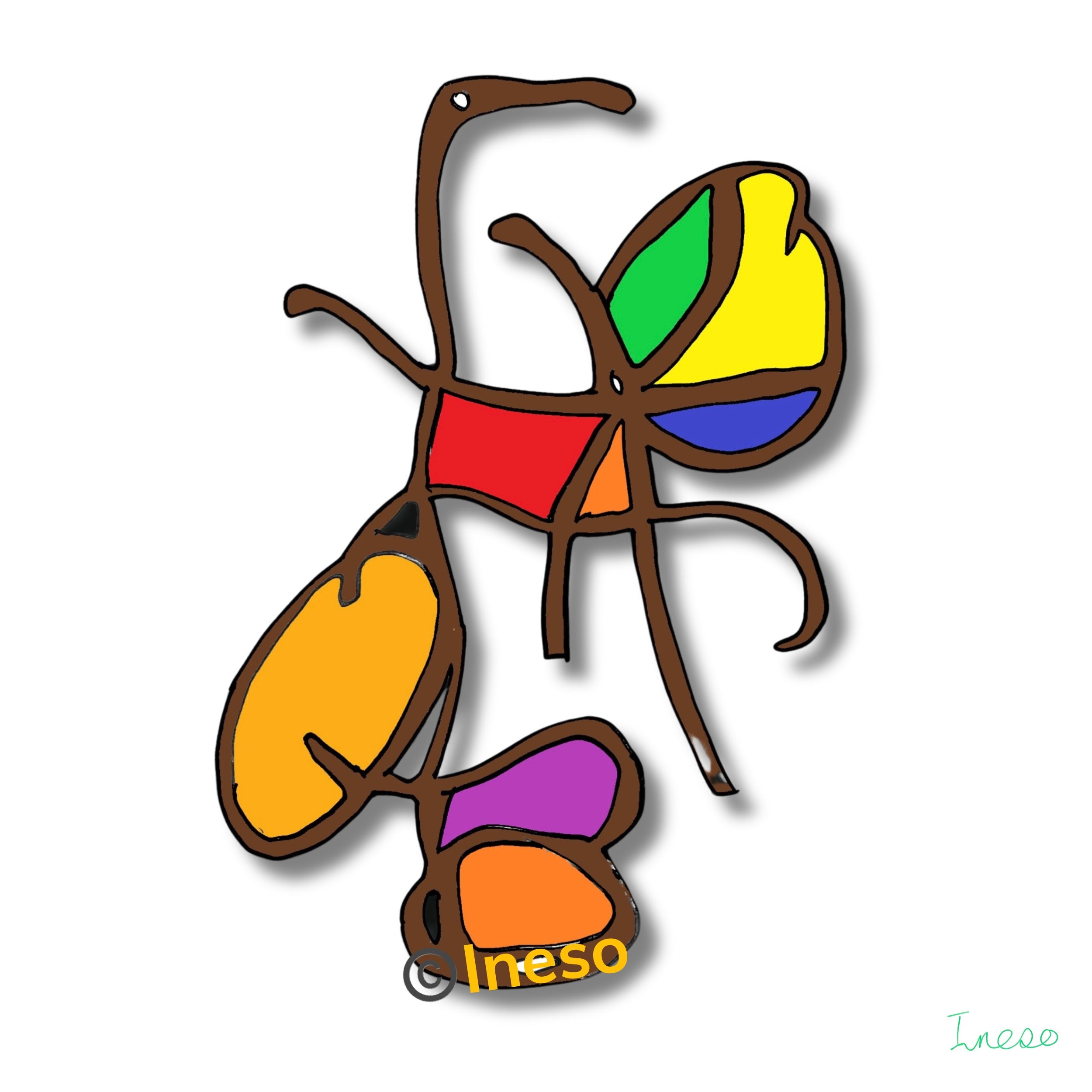 A Curious Ant, 40 x 40cm, 2022 – Ineso Lati Èkó