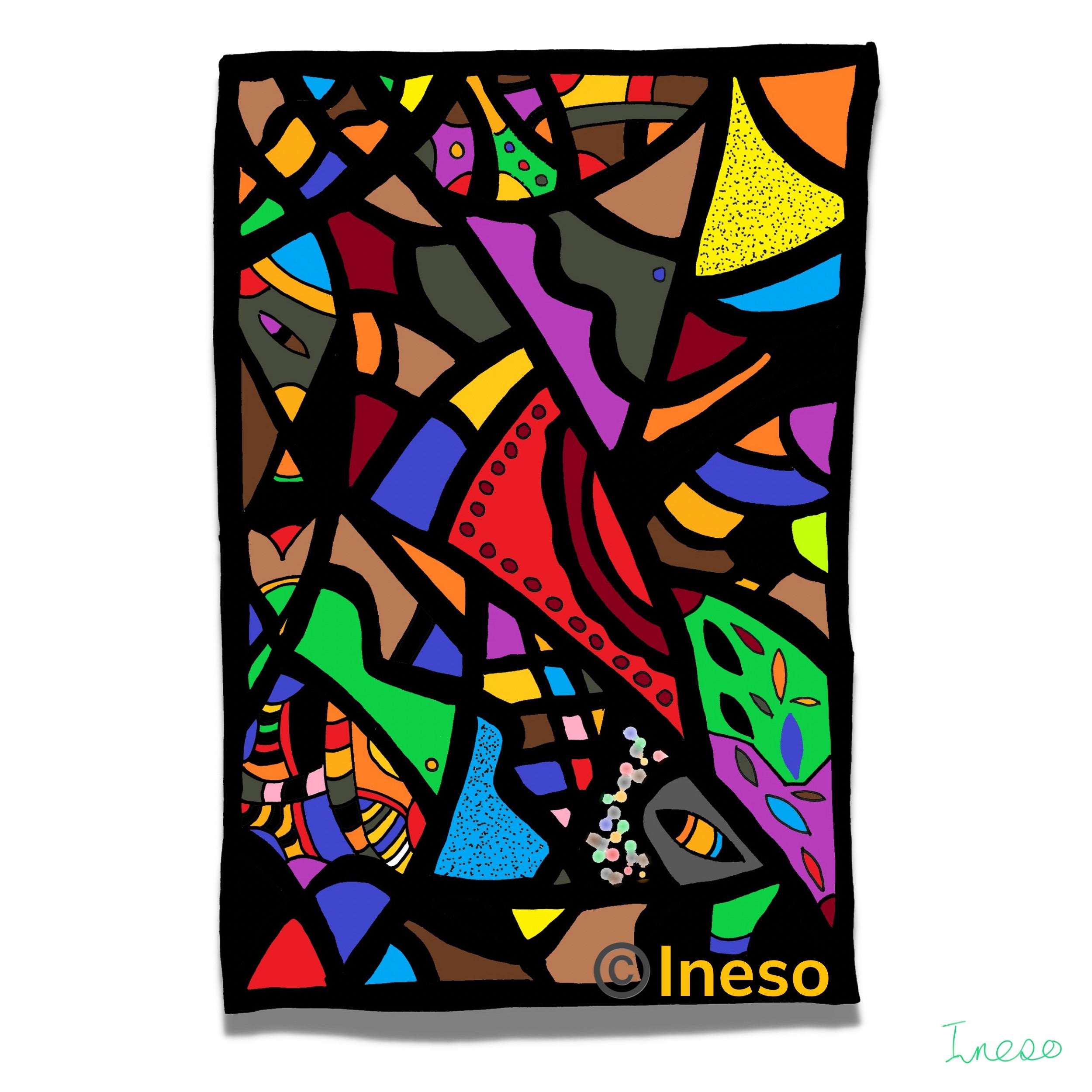 Stain Glass , 40 x 40cm, 2022 – Ineso Lati Èkó