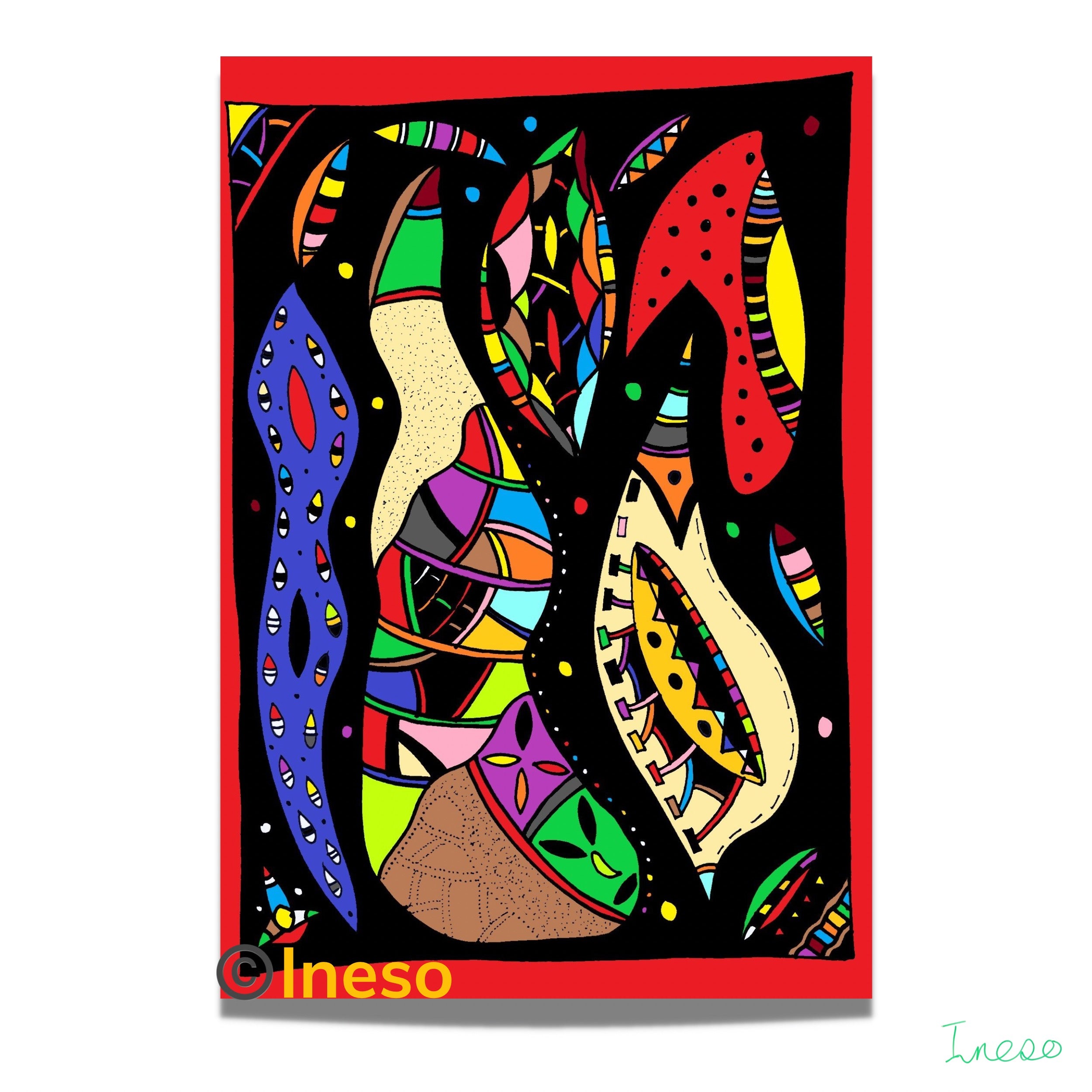 Ecosystem, 40 x 40cm, 2021 – Ineso Lati Èkó