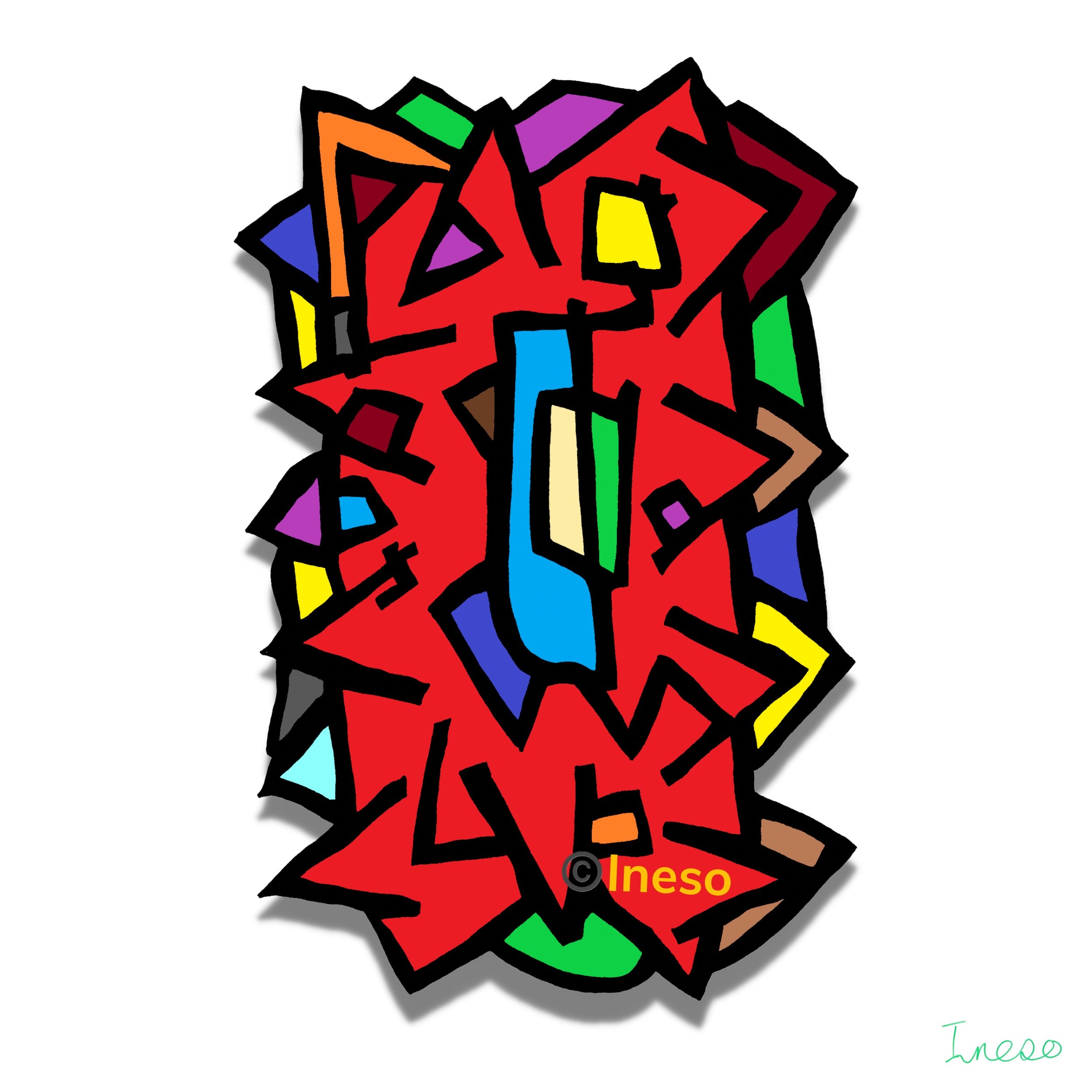 Gem, 40 x 40cm, 2023 (2 Variants) – Ineso Lati Èkó