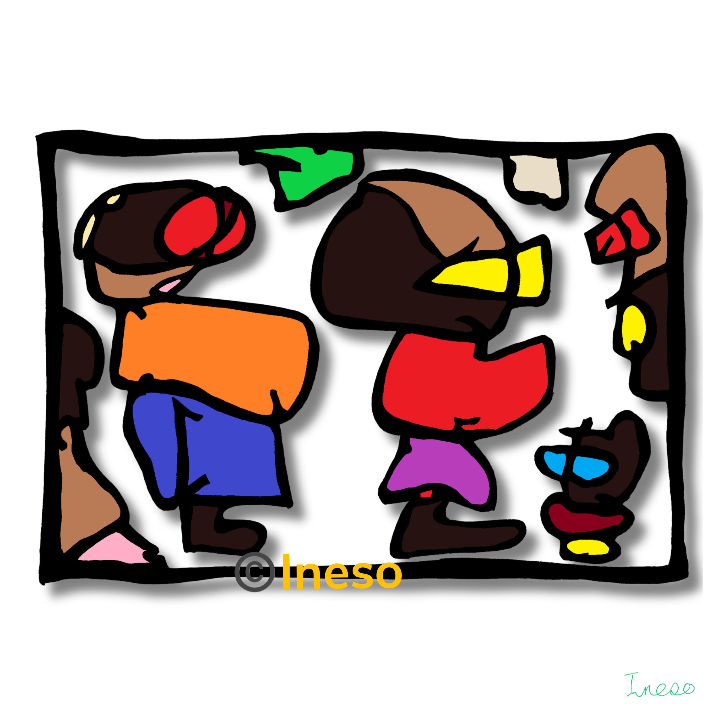 Distressing Situation, 40 x 40cm, 2023 – Ineso Lati Èkó