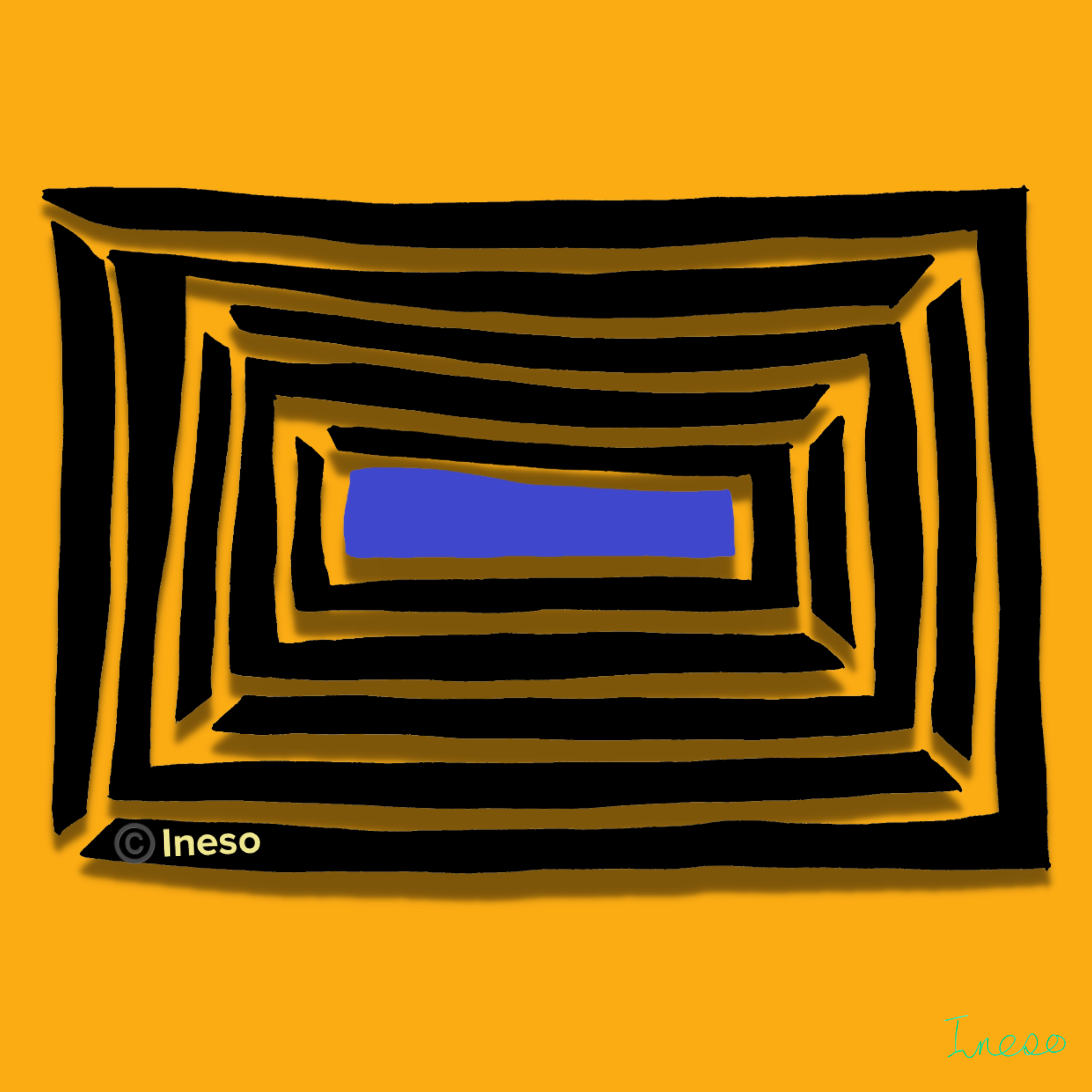 Mazing Pool, 40 x 40cm, 2023 – Ineso Lati Èkó